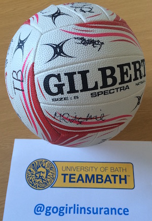 Team Bath Signed Gilbert Netball up for Grabs - Go Girl